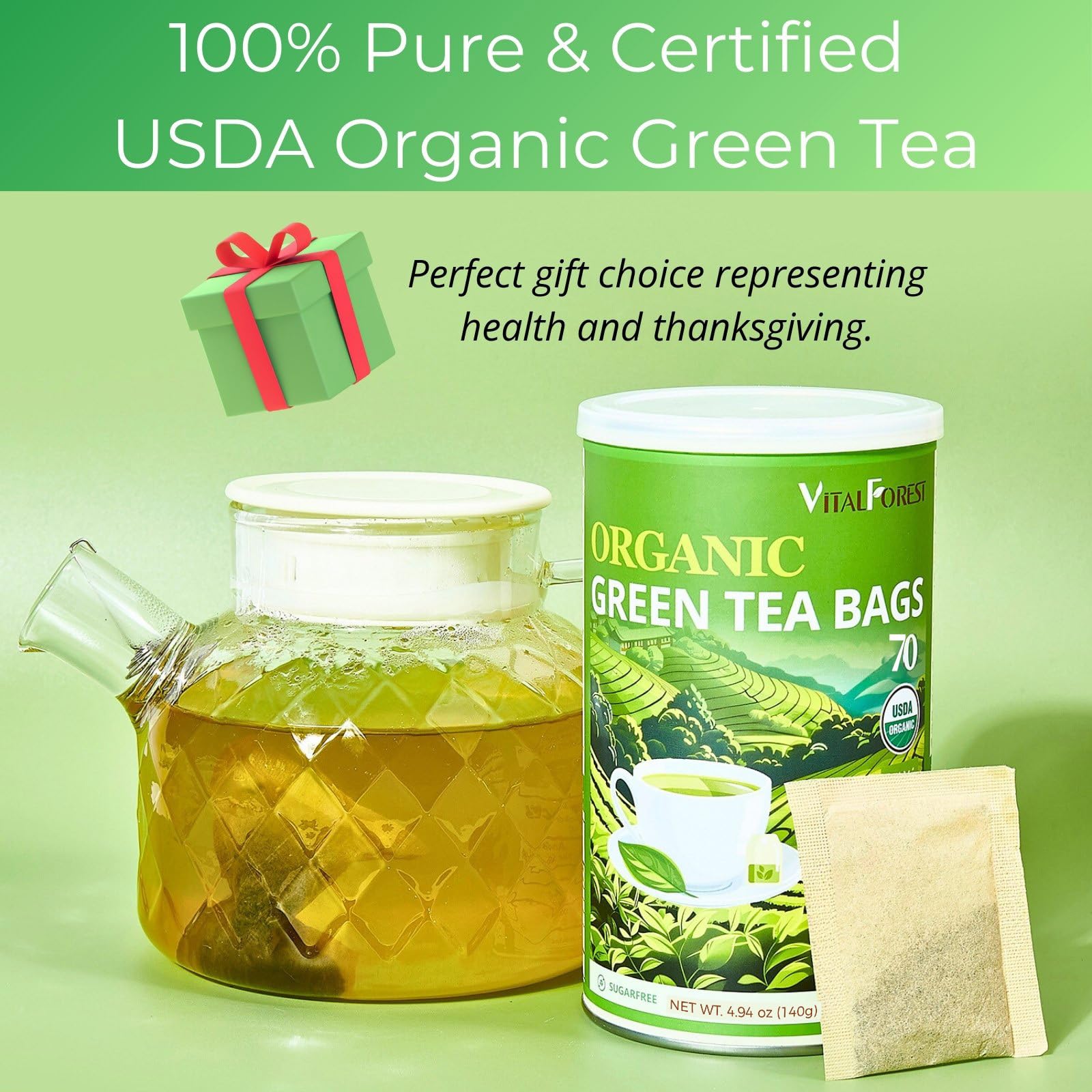 refreshing green tea infusion