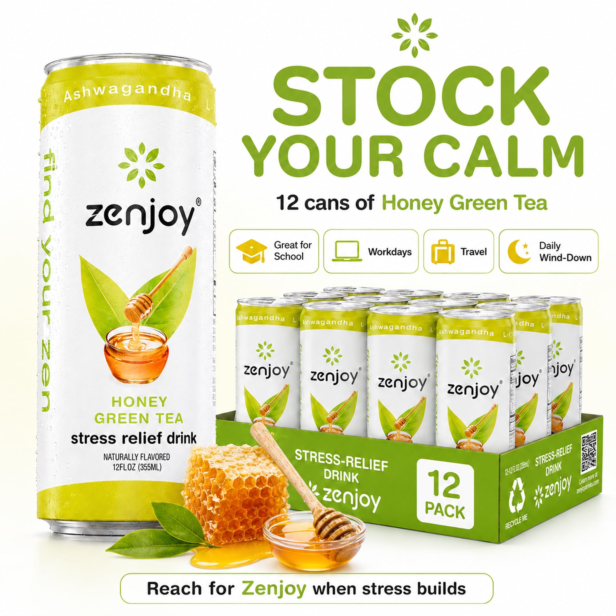 refreshing green tea with lemon balm