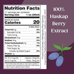 Refreshing haskap berry juice beverage