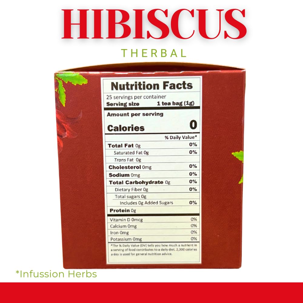 Refreshing herbal hibiscus infusion