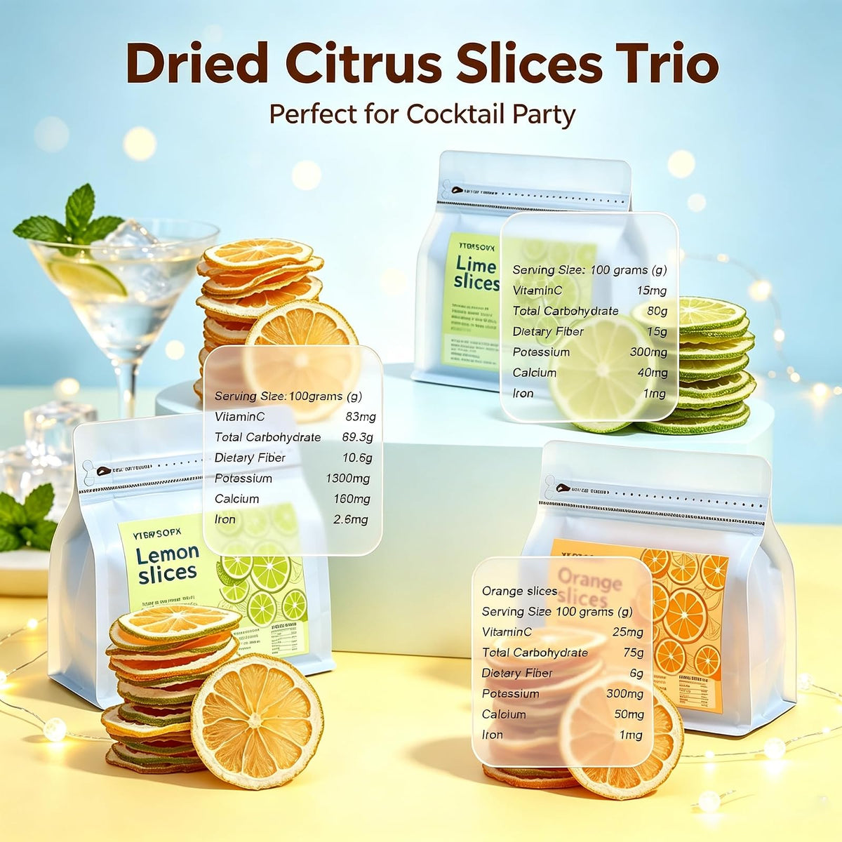 Refreshing herbal infusion with citrus