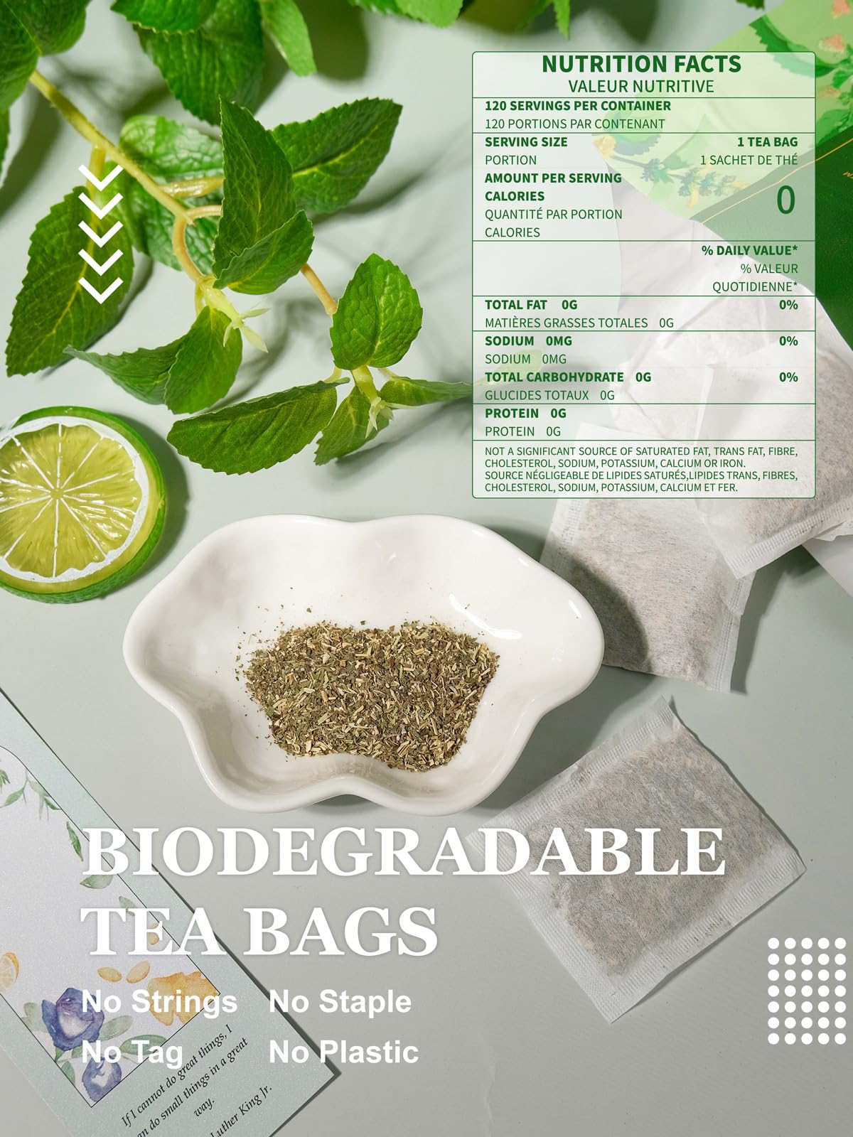 refreshing herbal infusion with lemon balm