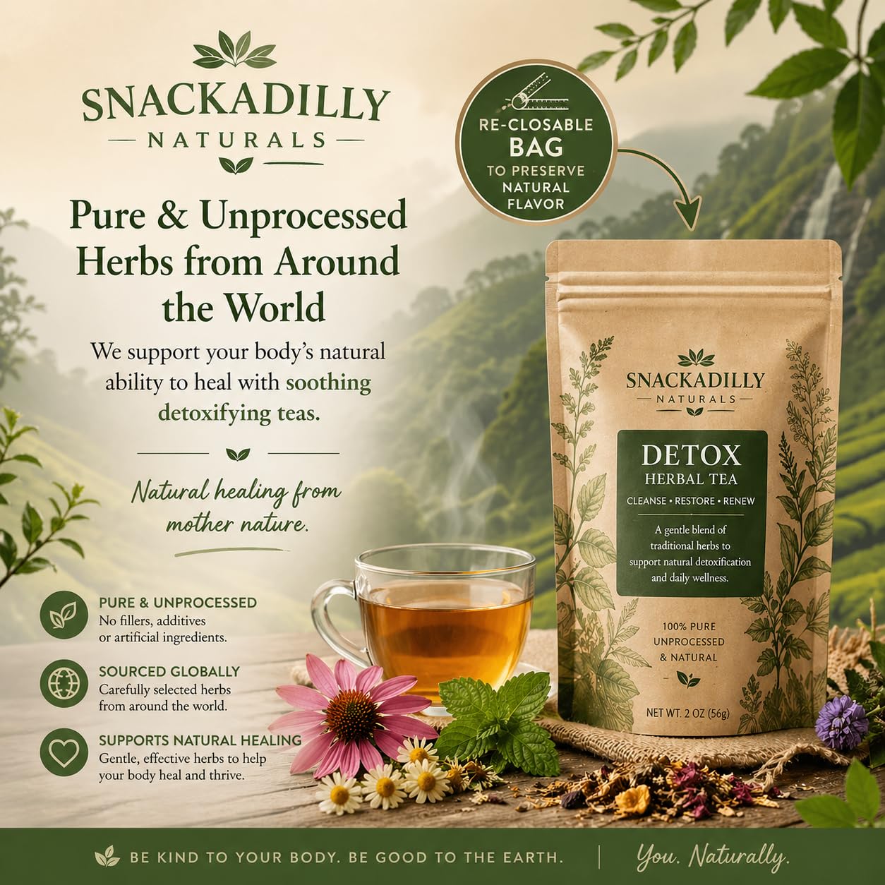 refreshing herbal infusion with soursop