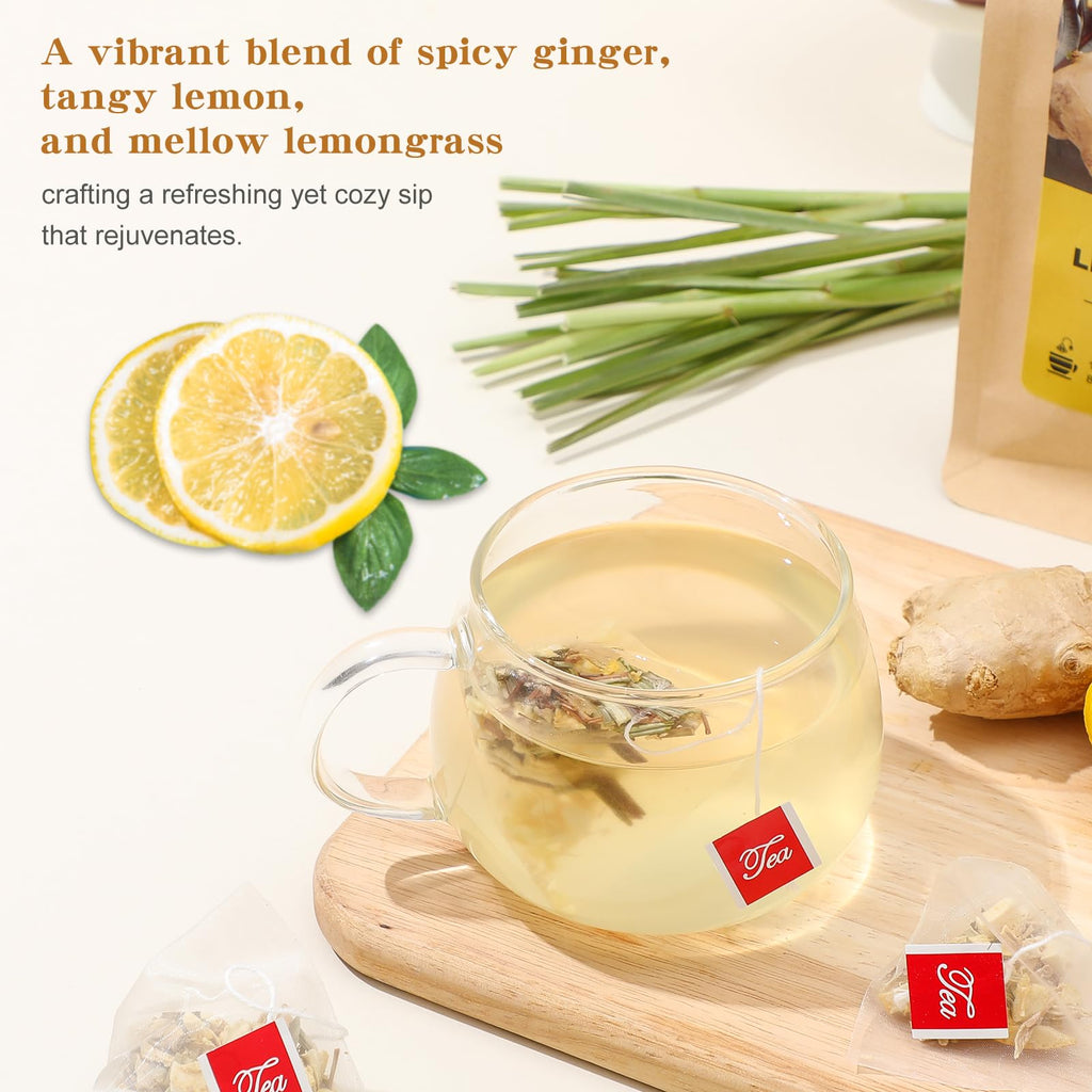 refreshing herbal lemon ginger tea