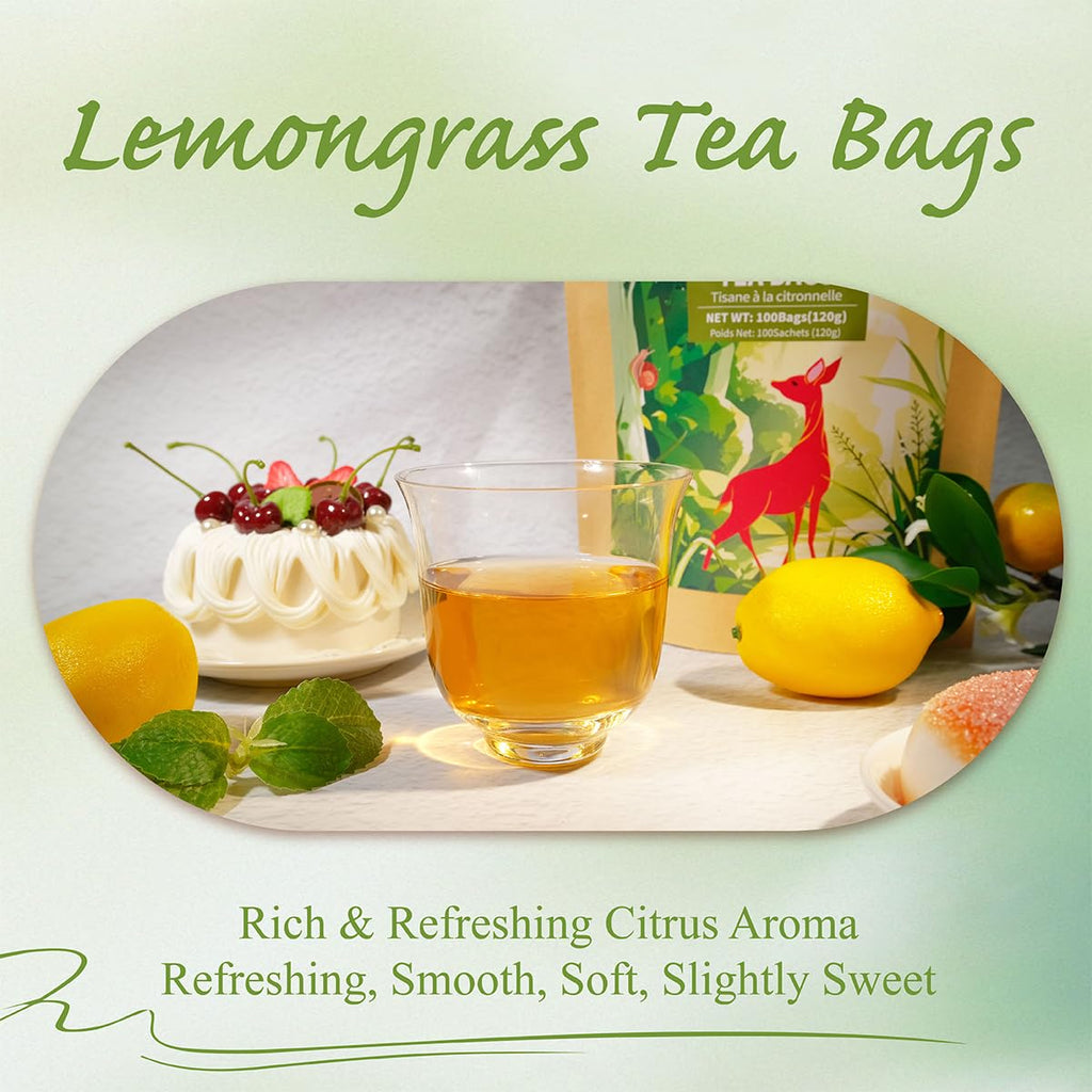 refreshing herbal lemongrass tea bags