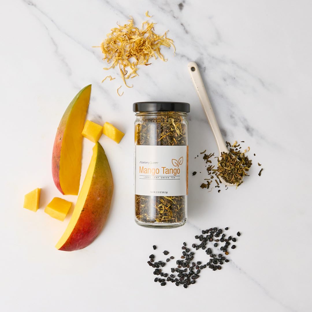 refreshing herbal mango green tea