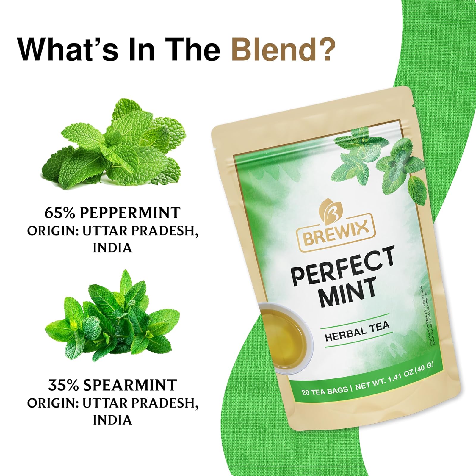 refreshing herbal mint tea