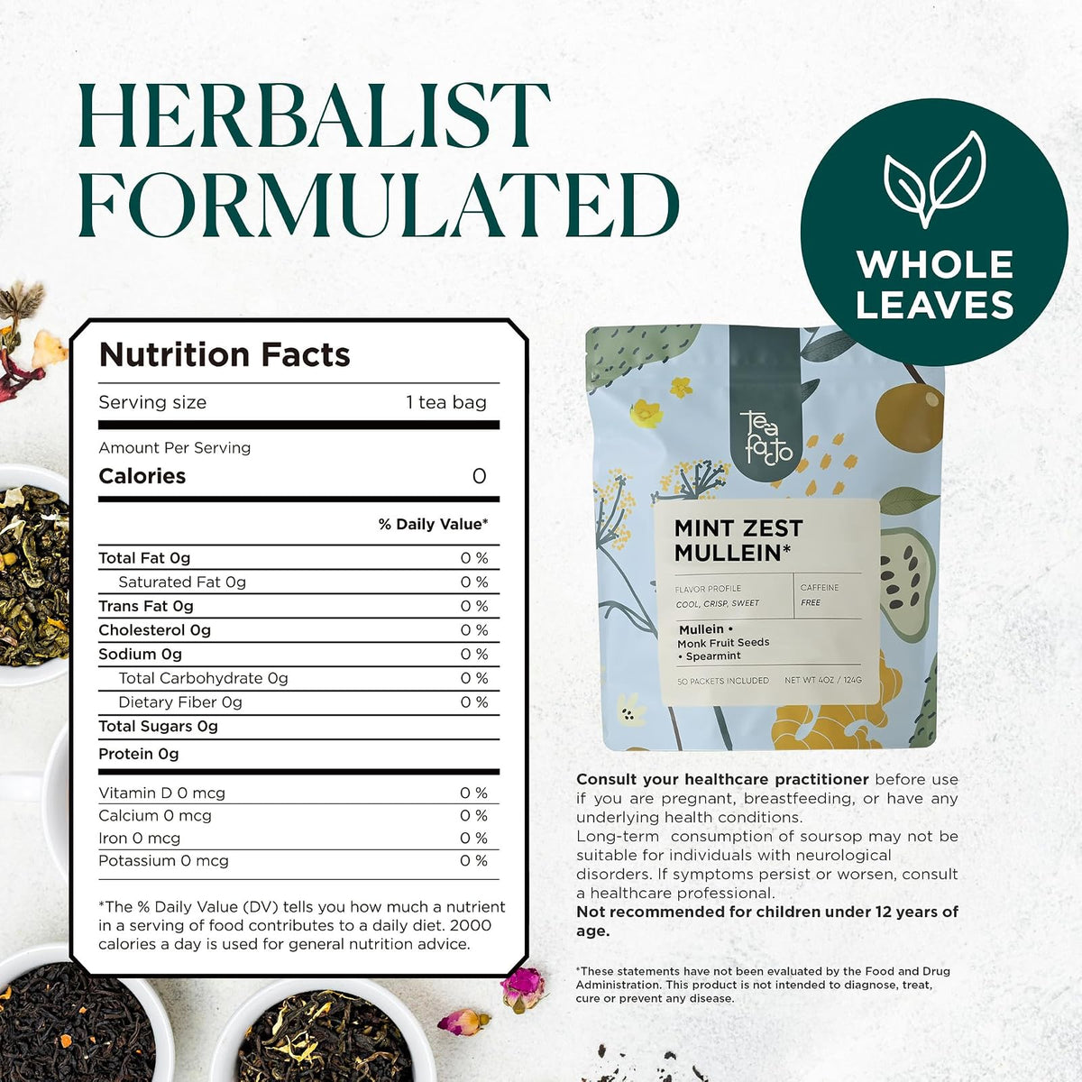 Refreshing herbal mullein tea blend
