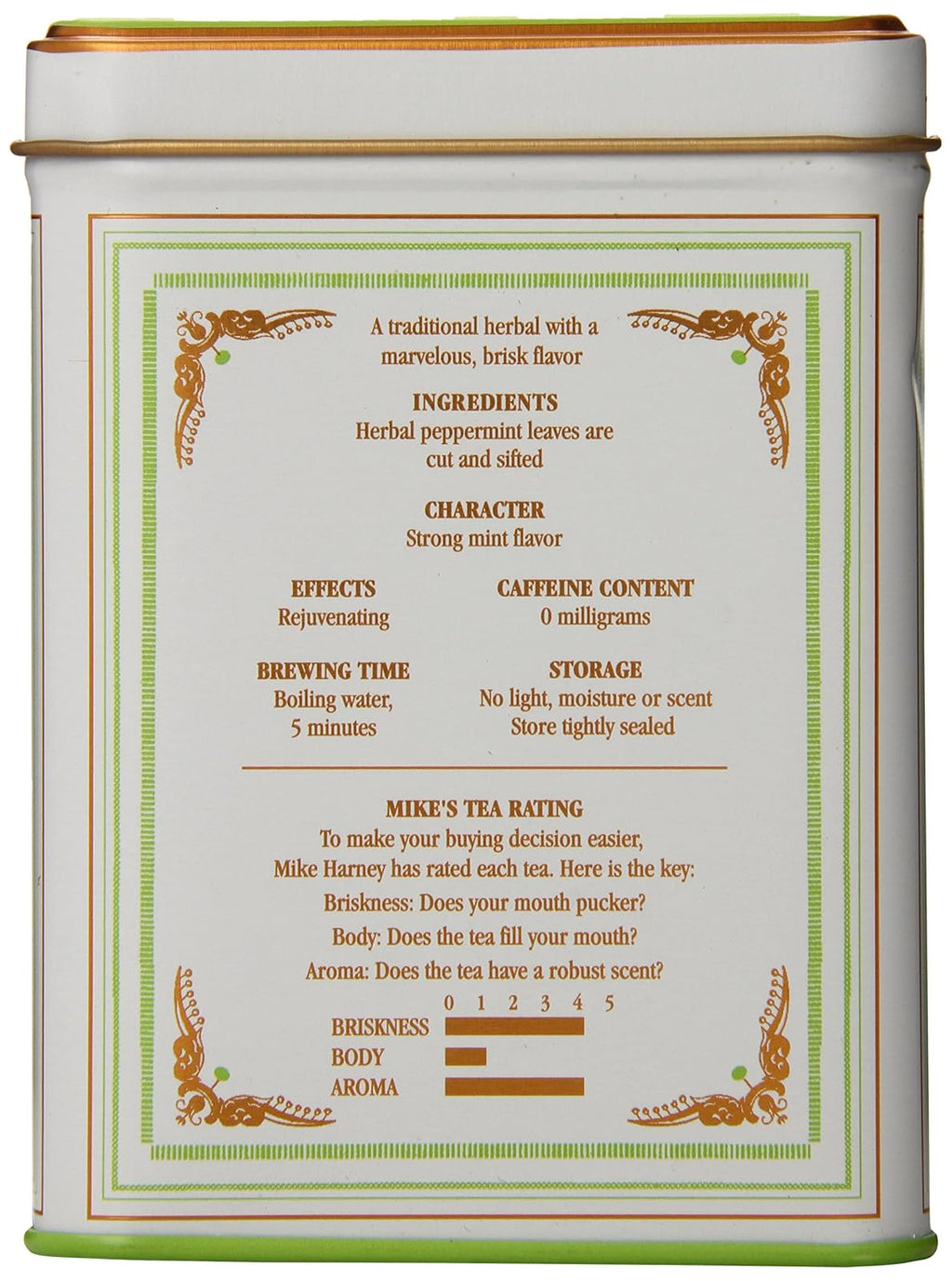 refreshing herbal peppermint tea bags