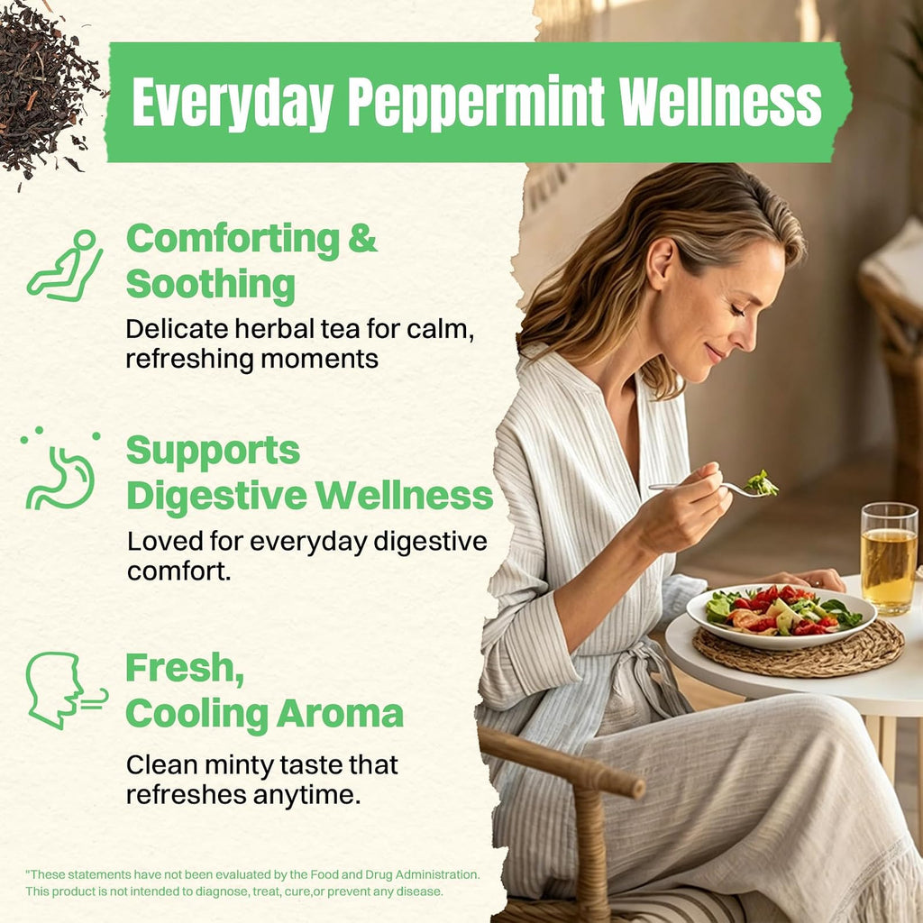 refreshing herbal peppermint tea bags