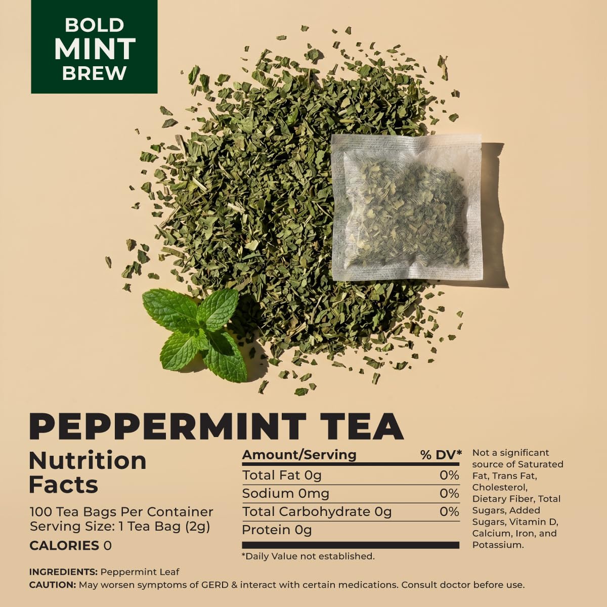 refreshing herbal peppermint tea