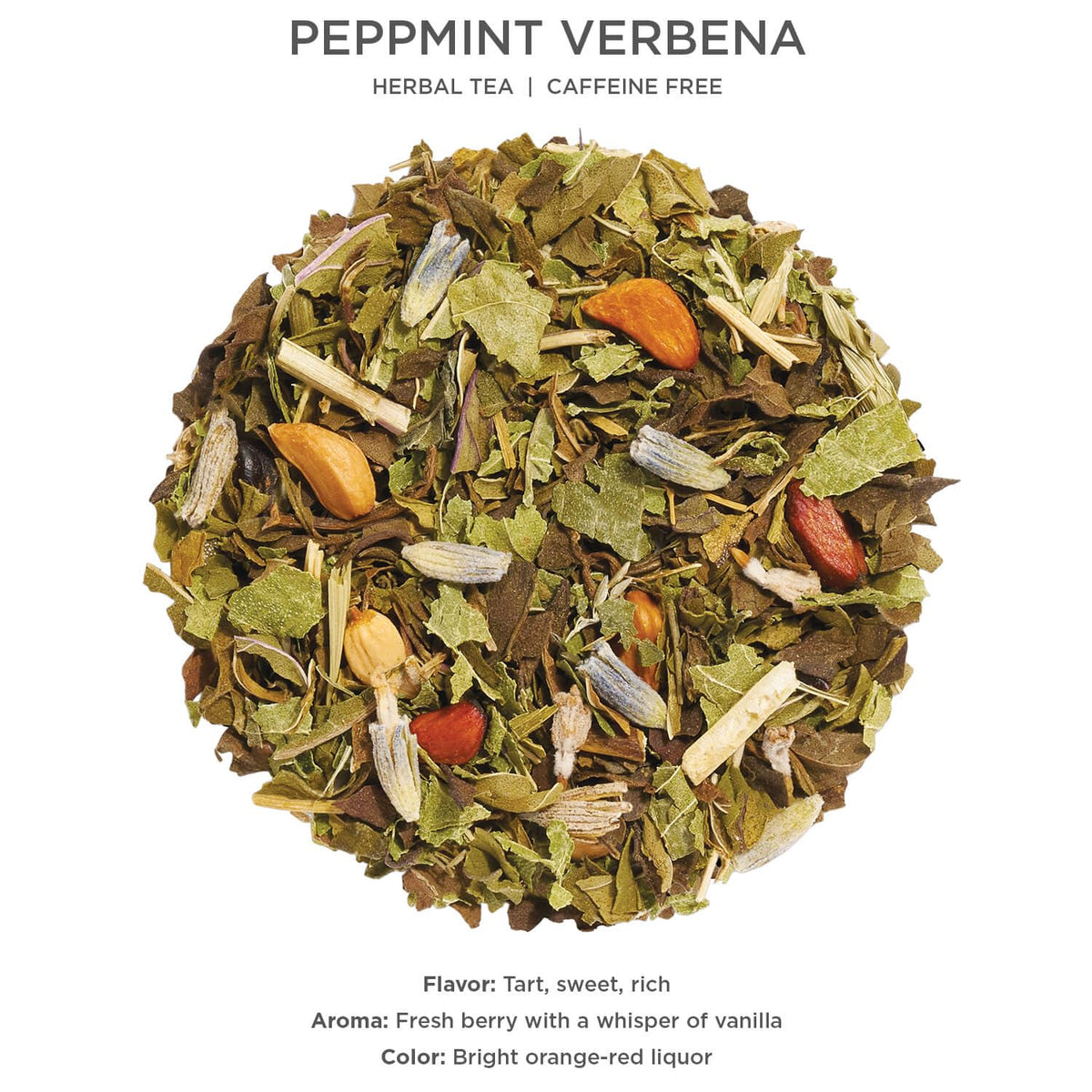 refreshing herbal peppermint verbena tea