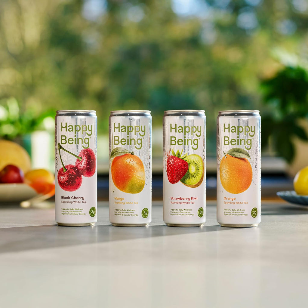 refreshing herbal sparkling tea drink