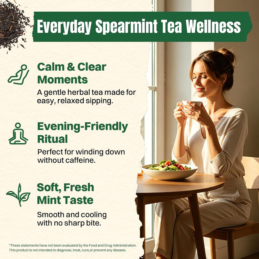 refreshing herbal spearmint tea bags
