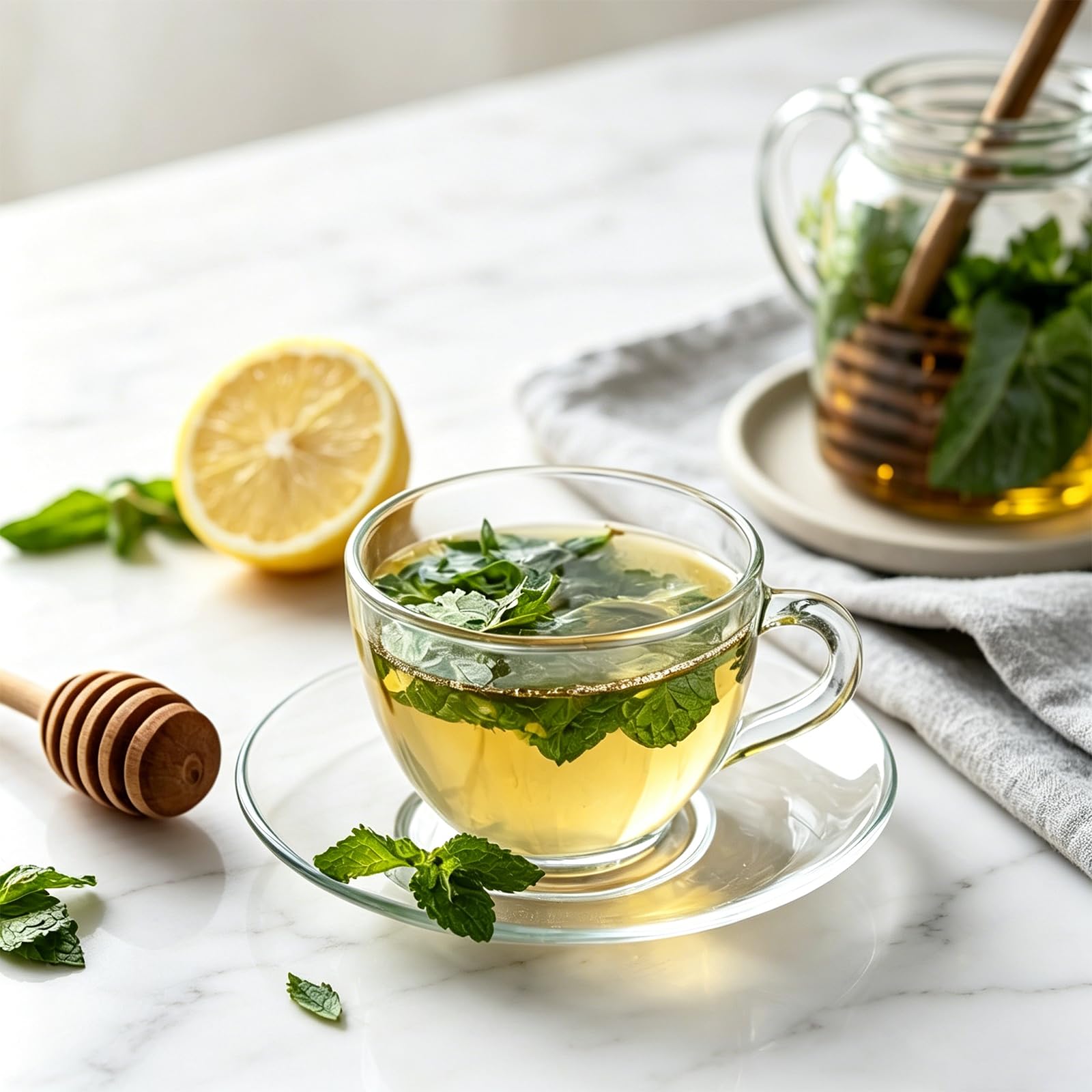 refreshing herbal spearmint tea blend