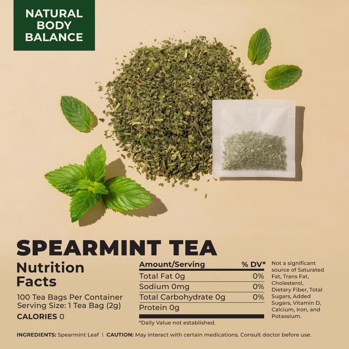 refreshing herbal spearmint tea