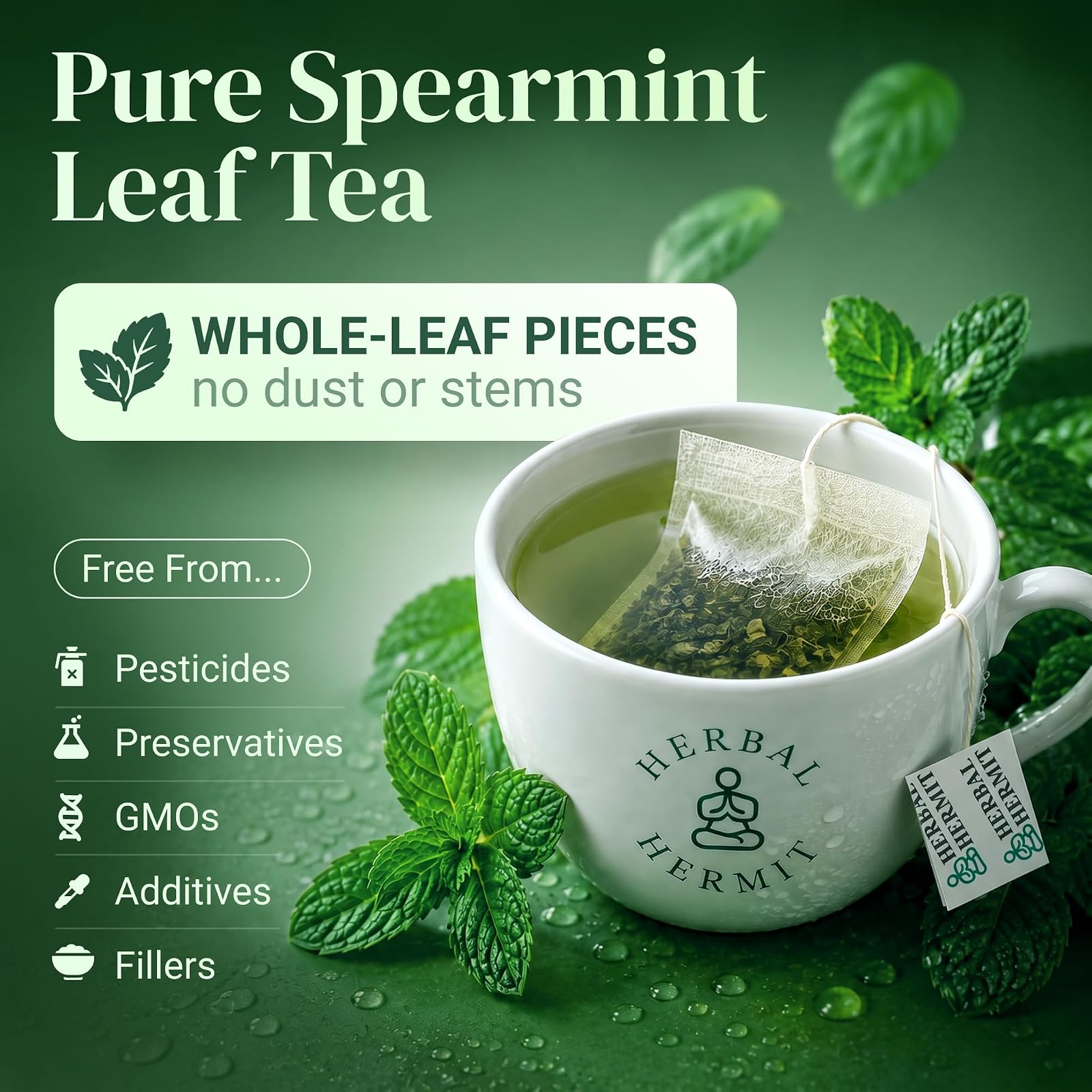 refreshing herbal spearmint tea