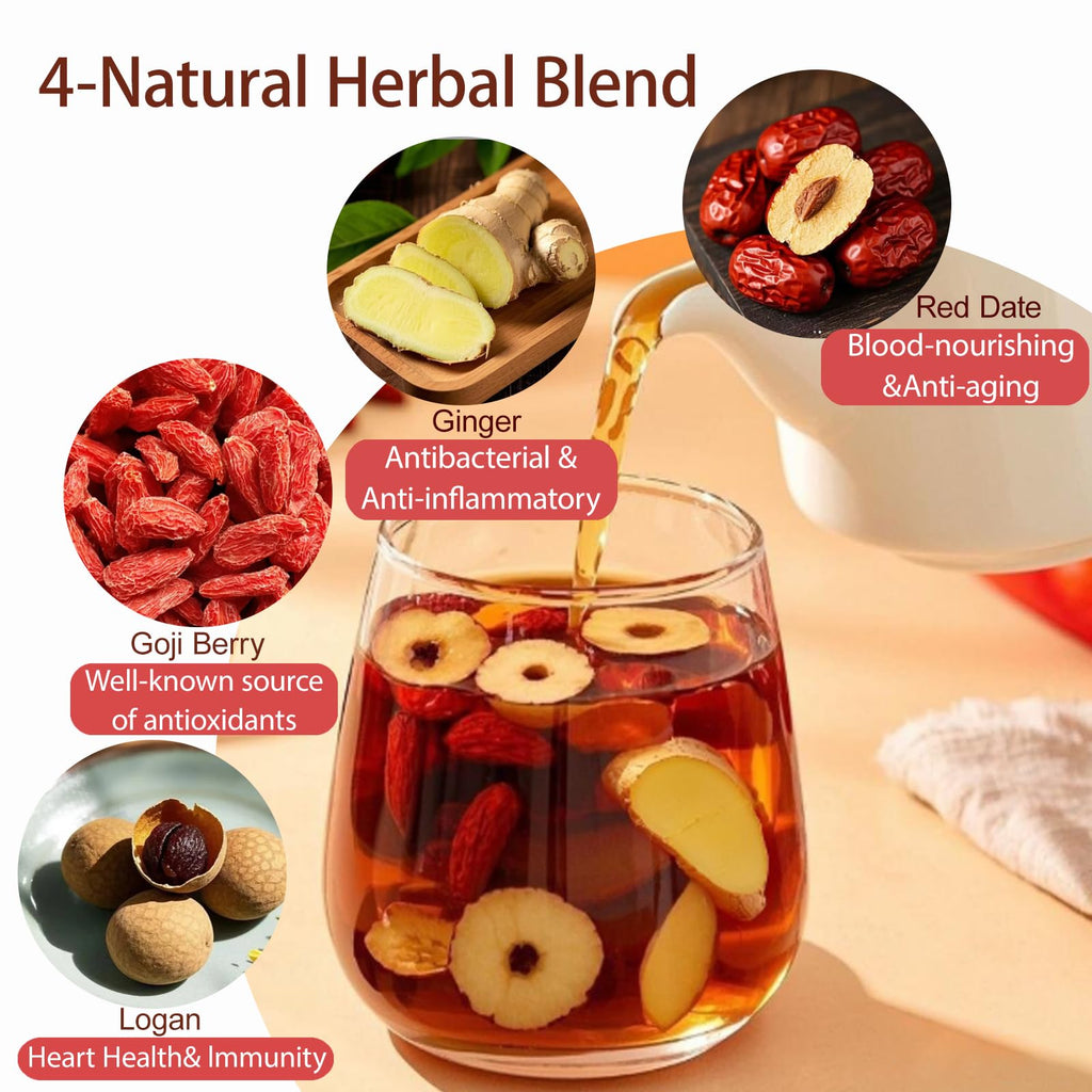 refreshing herbal tea with ginger