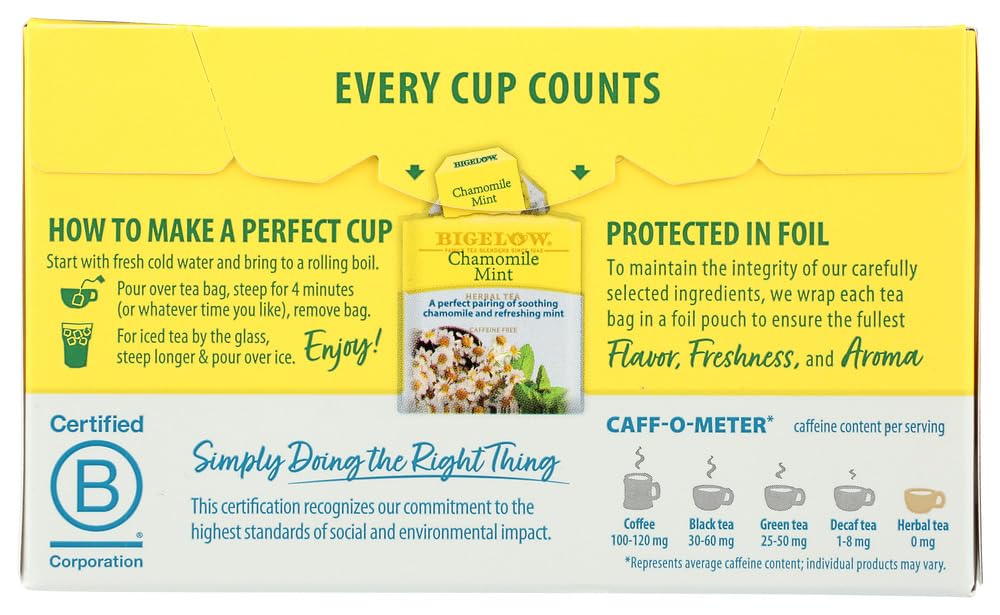 refreshing herbal tea with mint flavour
