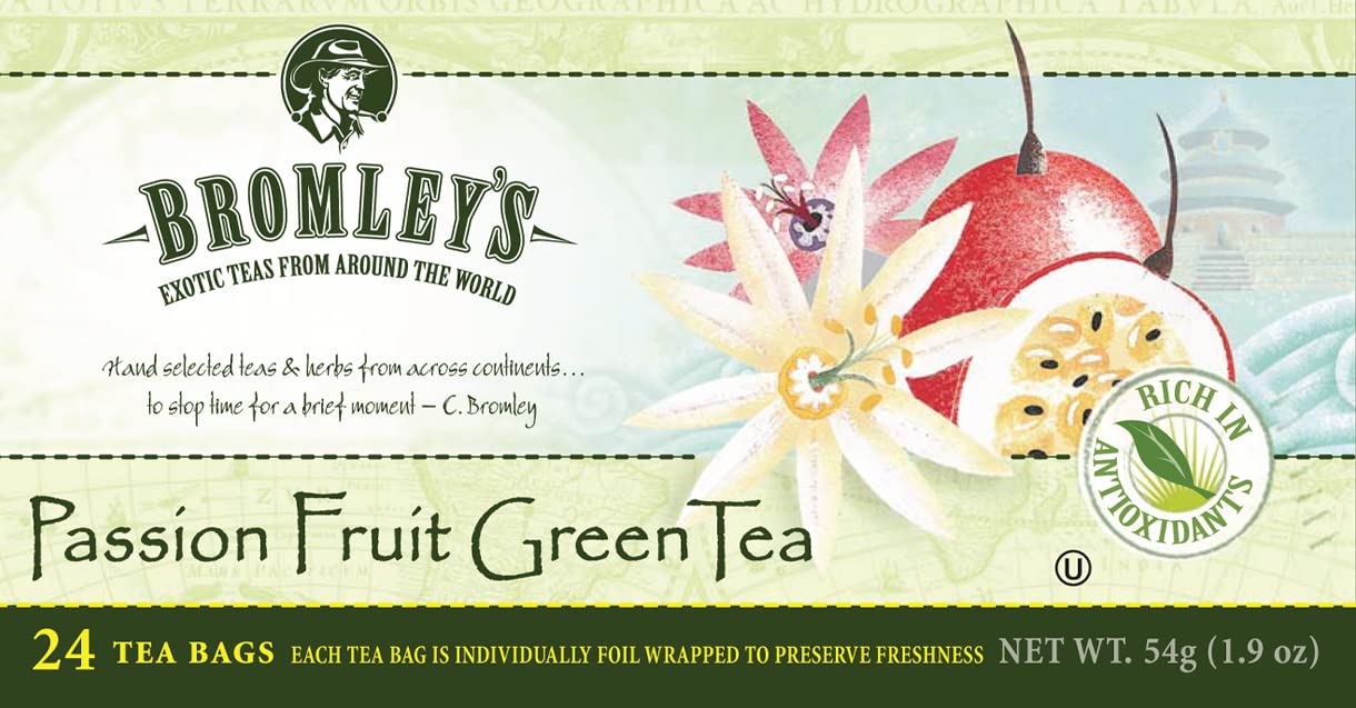 refreshing herbal tea with passion fruit