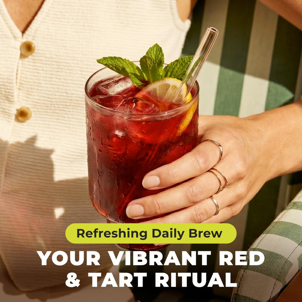 Refreshing hibiscus flower infusion
