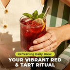 Refreshing hibiscus flower infusion