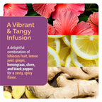 Refreshing hibiscus ginger tea blend
