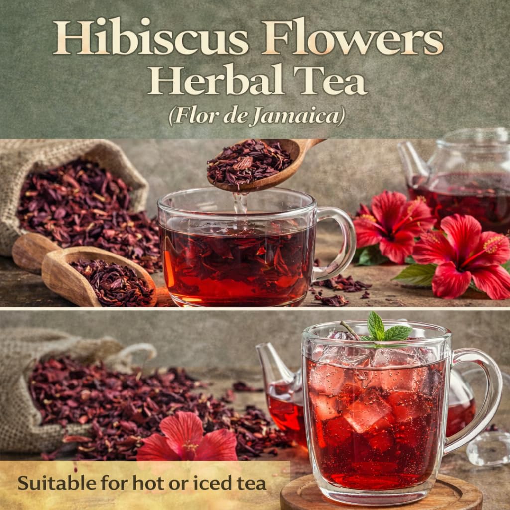 Refreshing hibiscus herbal infusion