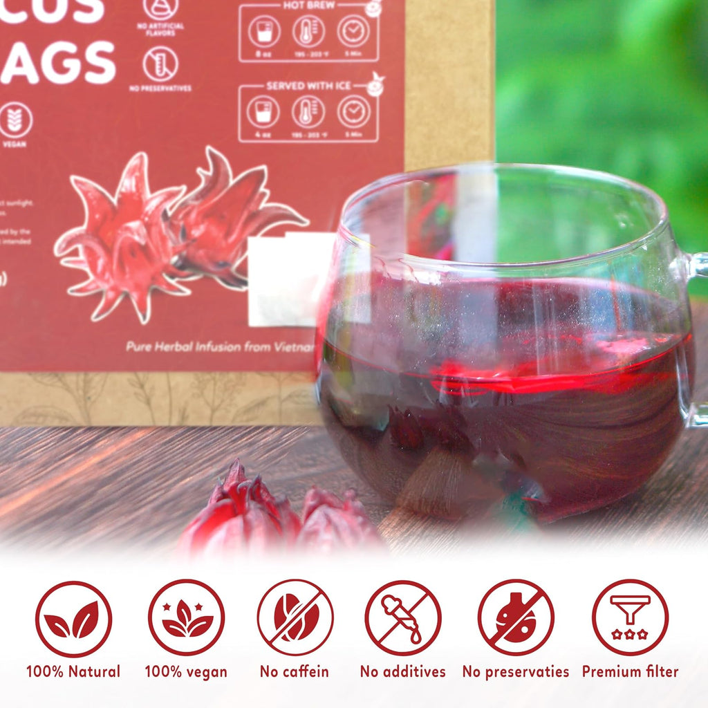 refreshing hibiscus herbal infusion