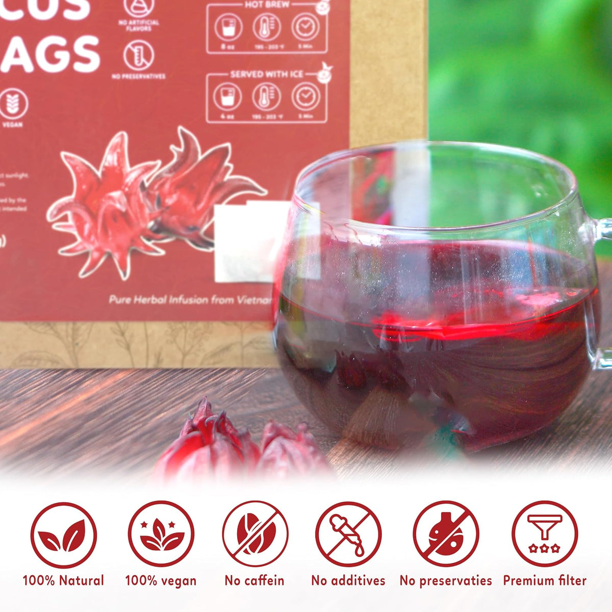 refreshing hibiscus herbal infusion