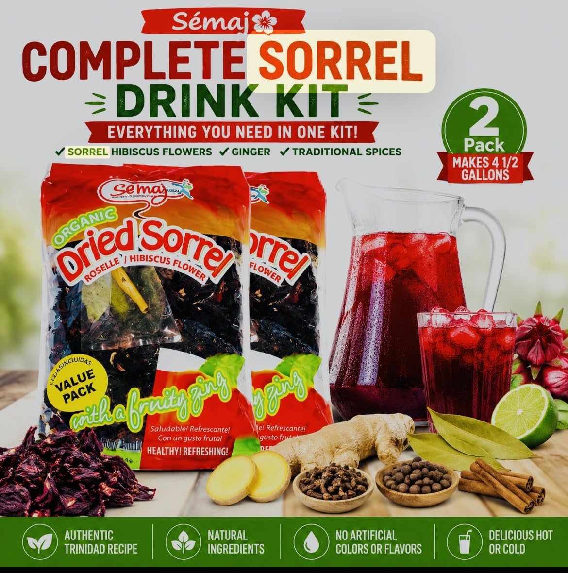 refreshing hibiscus herbal infusion