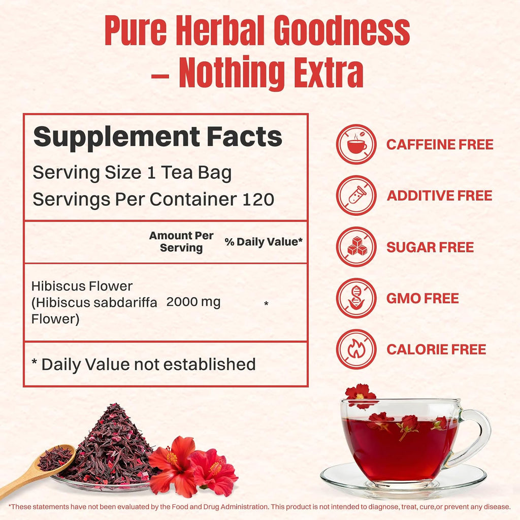 Refreshing hibiscus herbal infusion