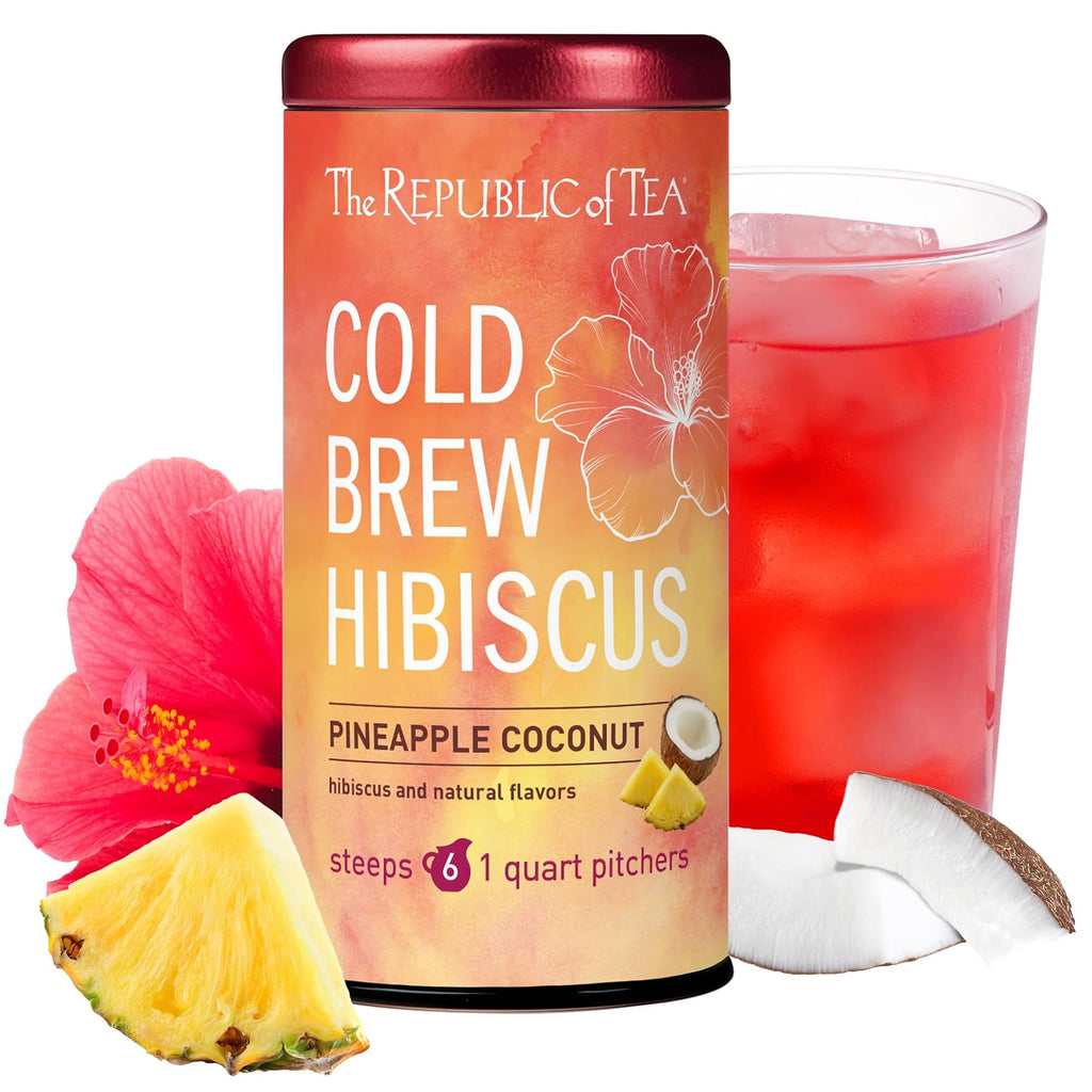 refreshing hibiscus pineapple herbal tea