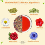 Refreshing hibiscus rose infusion