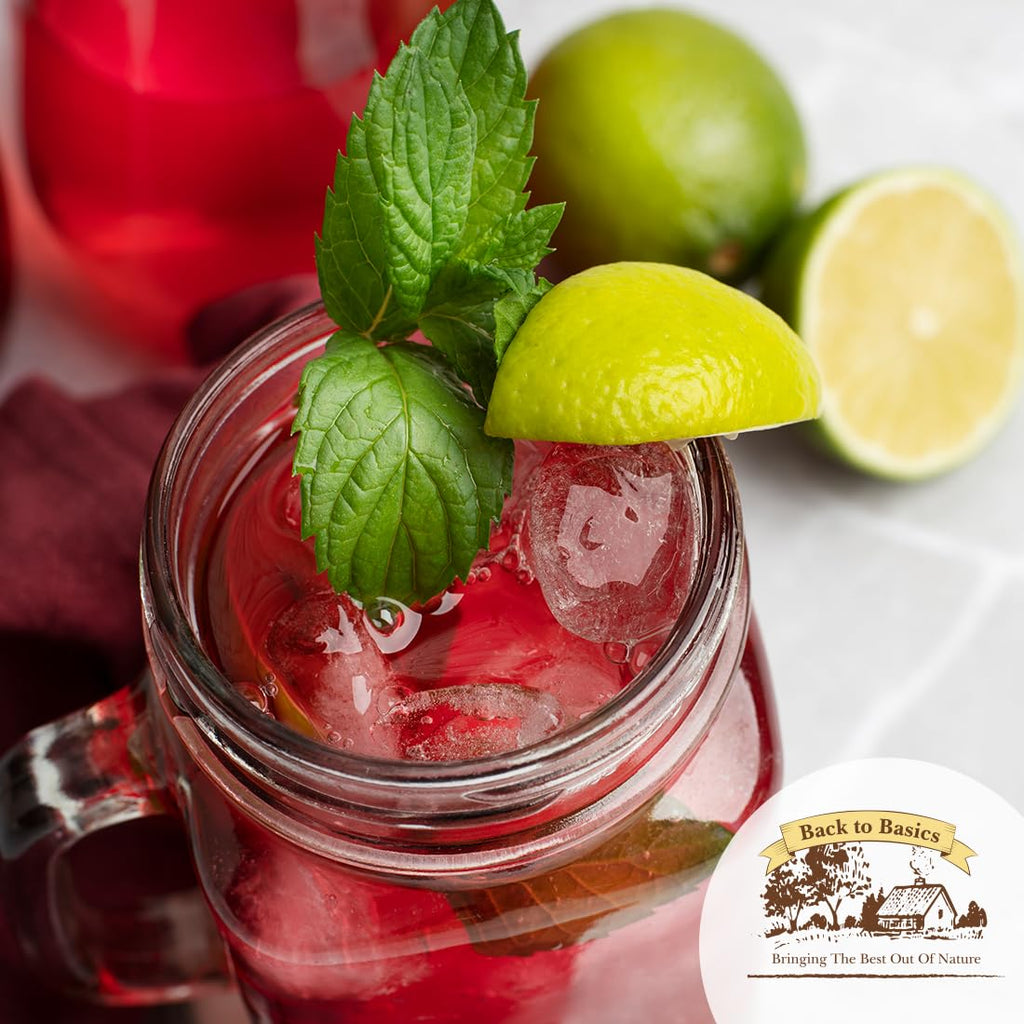 Refreshing hibiscus tea flowers for iced tea