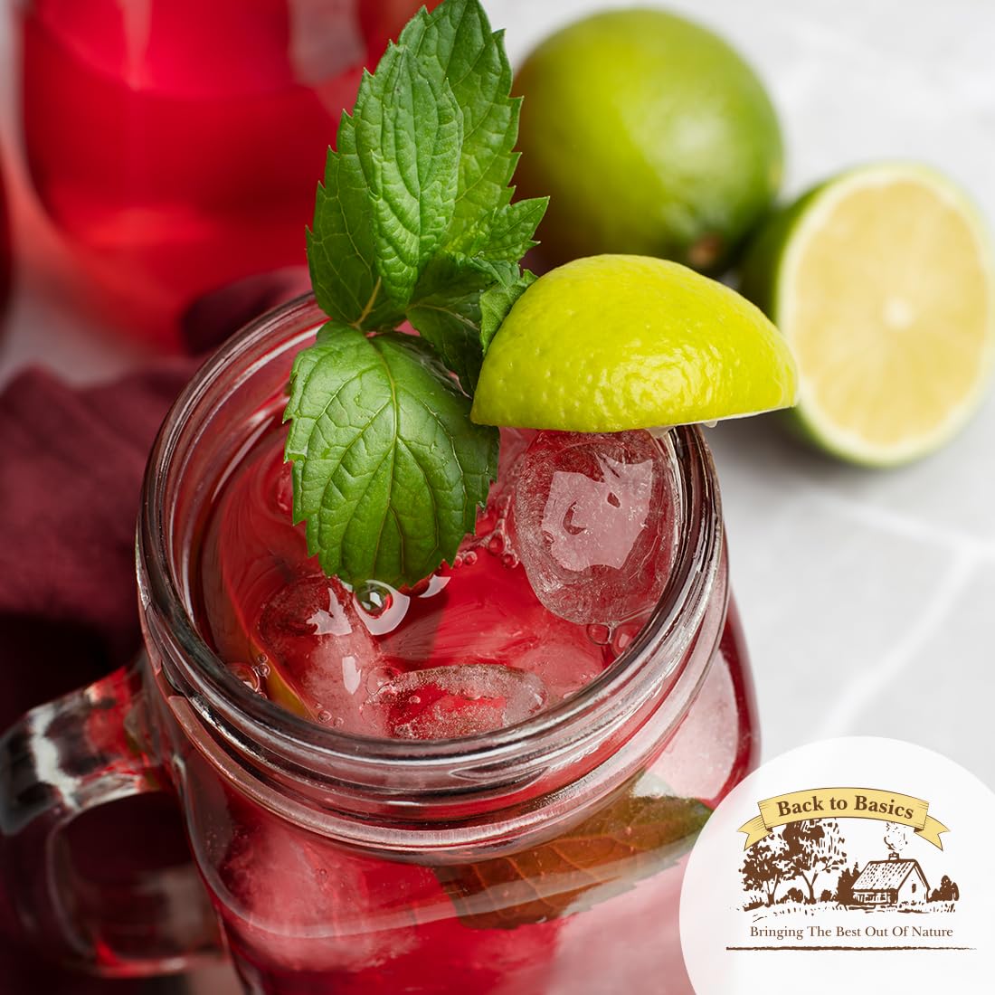Refreshing hibiscus tea flowers for iced tea
