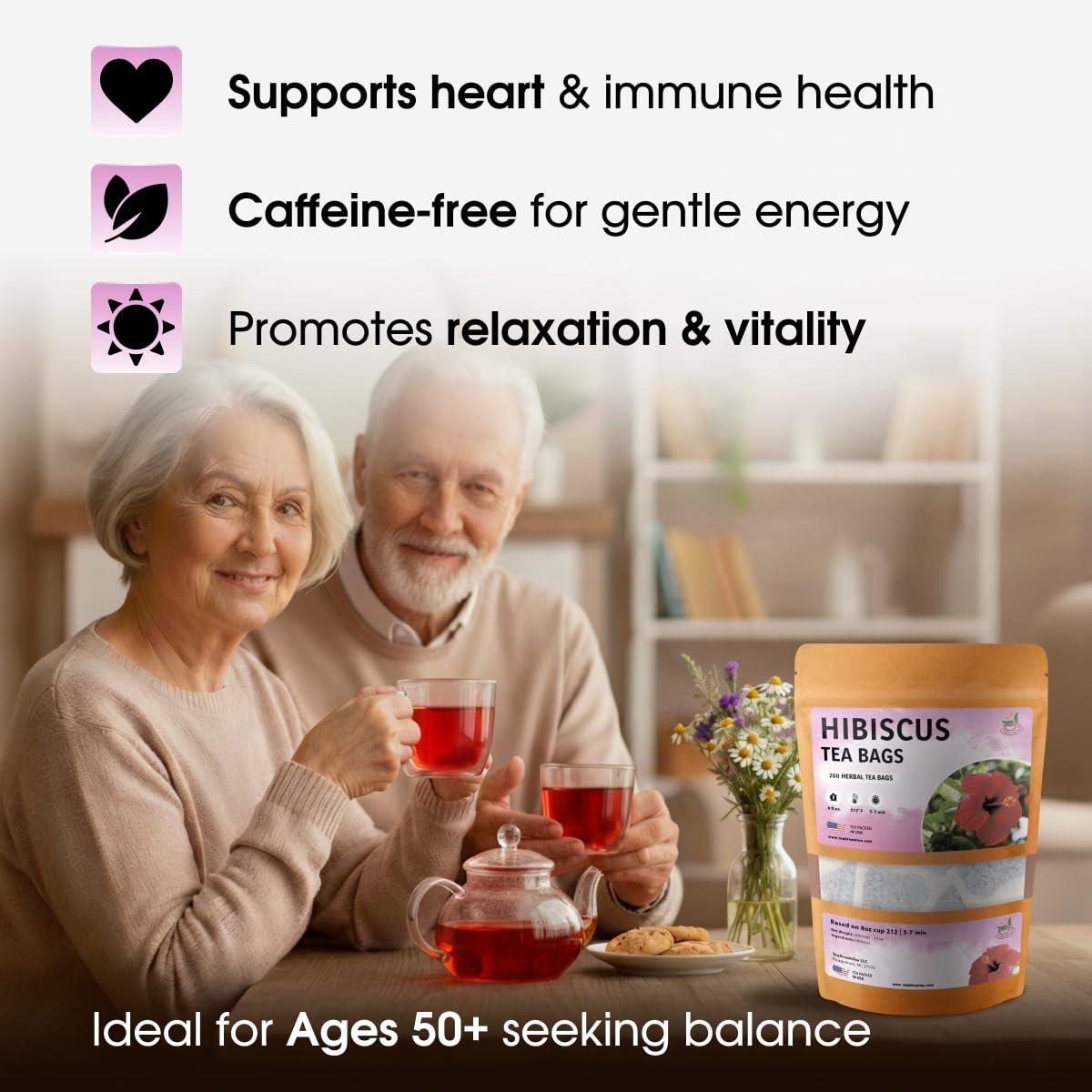 Refreshing hibiscus tea for hydration
