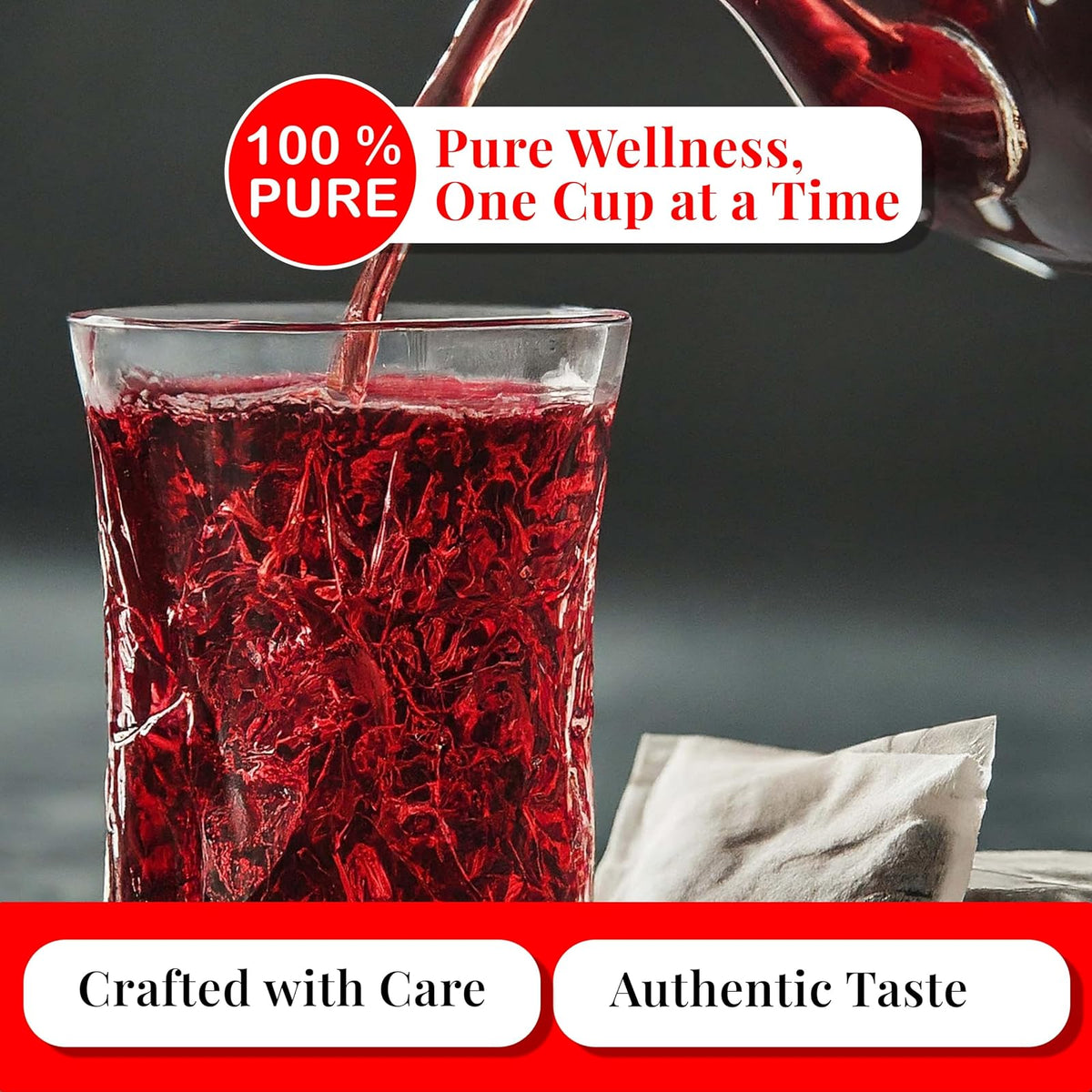 Refreshing hibiscus tea for hydration