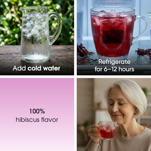 Refreshing hibiscus tea for iced beverages