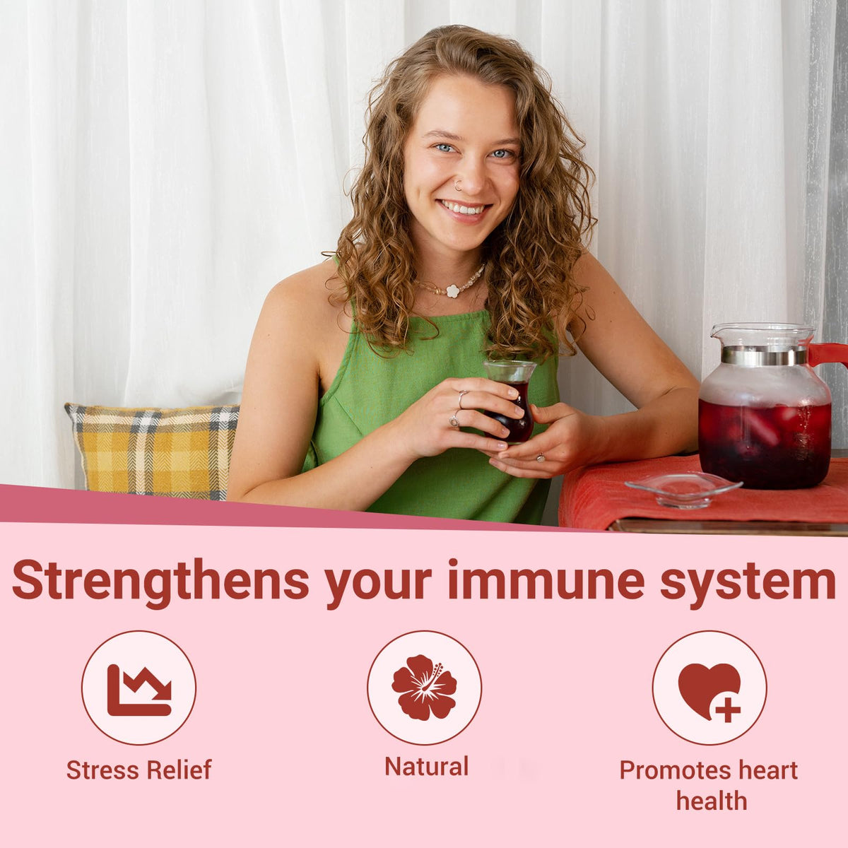 Refreshing hibiscus tea for relaxation