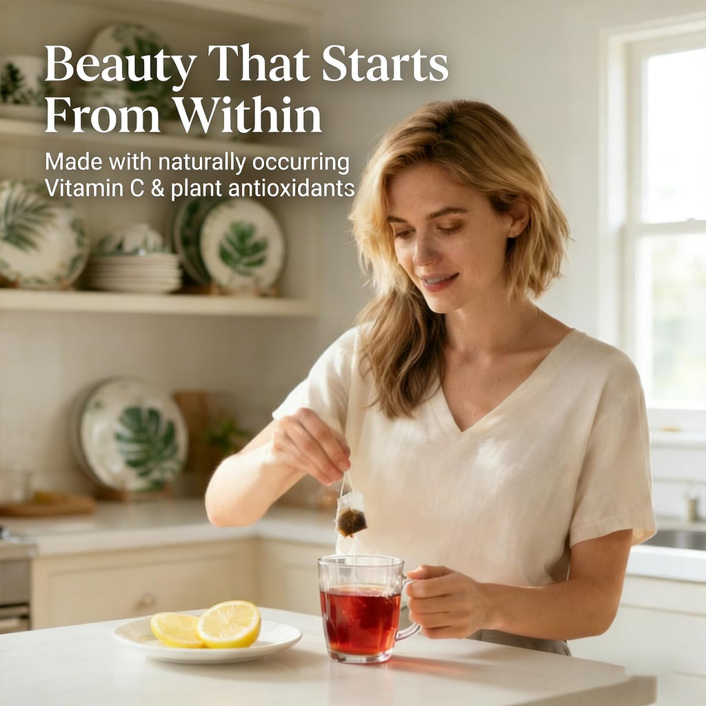 refreshing hibiscus tea infusion