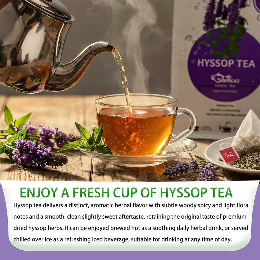 Refreshing hyssop tea for daily detox