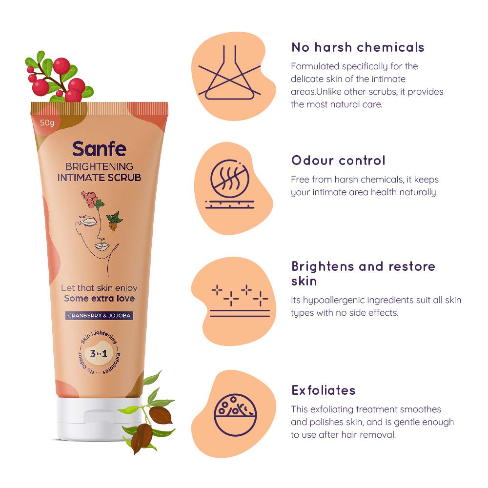 refreshing intimate scrub with cranberry