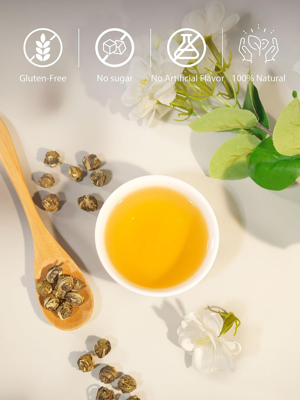 refreshing jasmine green tea infusion