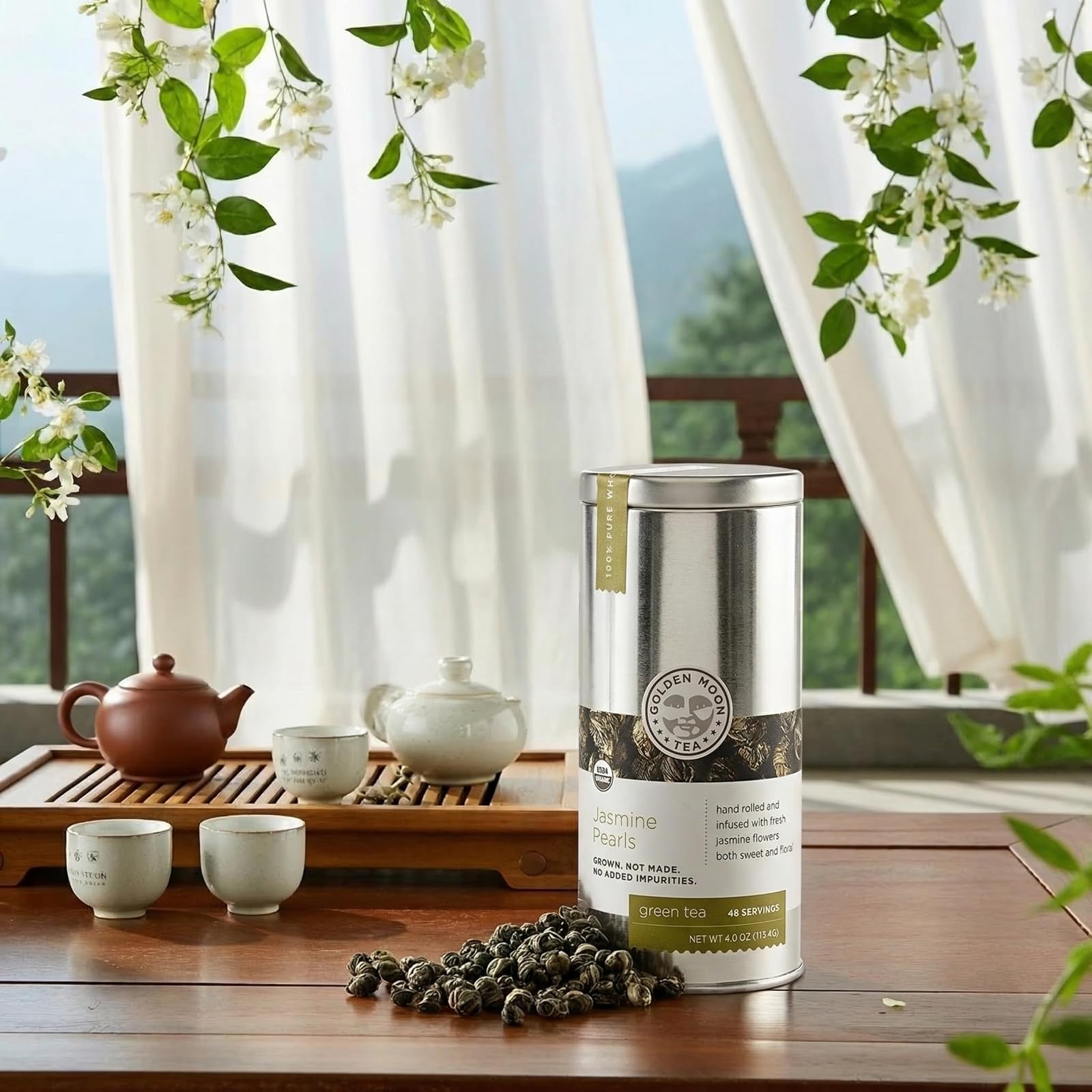 refreshing jasmine infused green tea