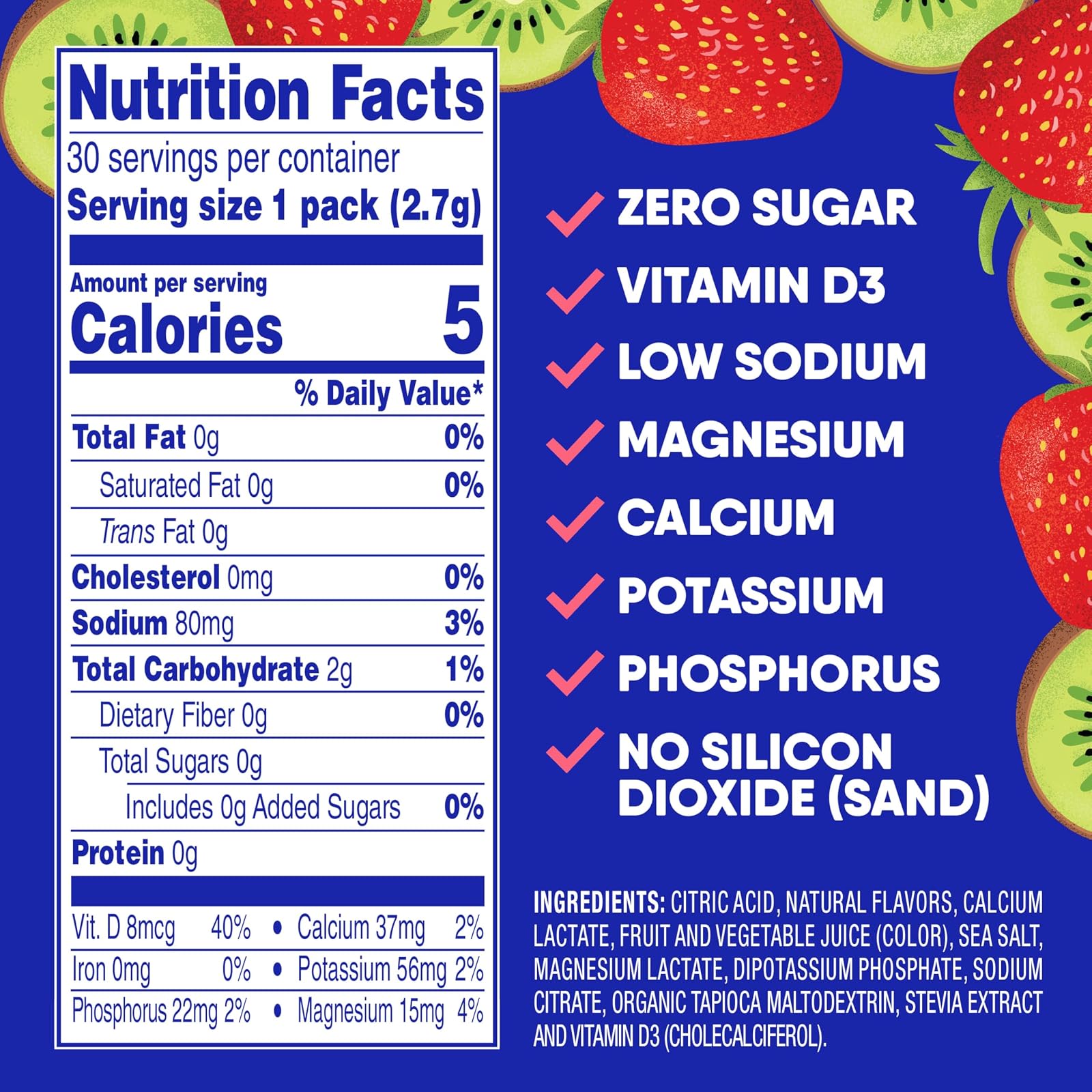 Refreshing kiwi strawberry hydration solution