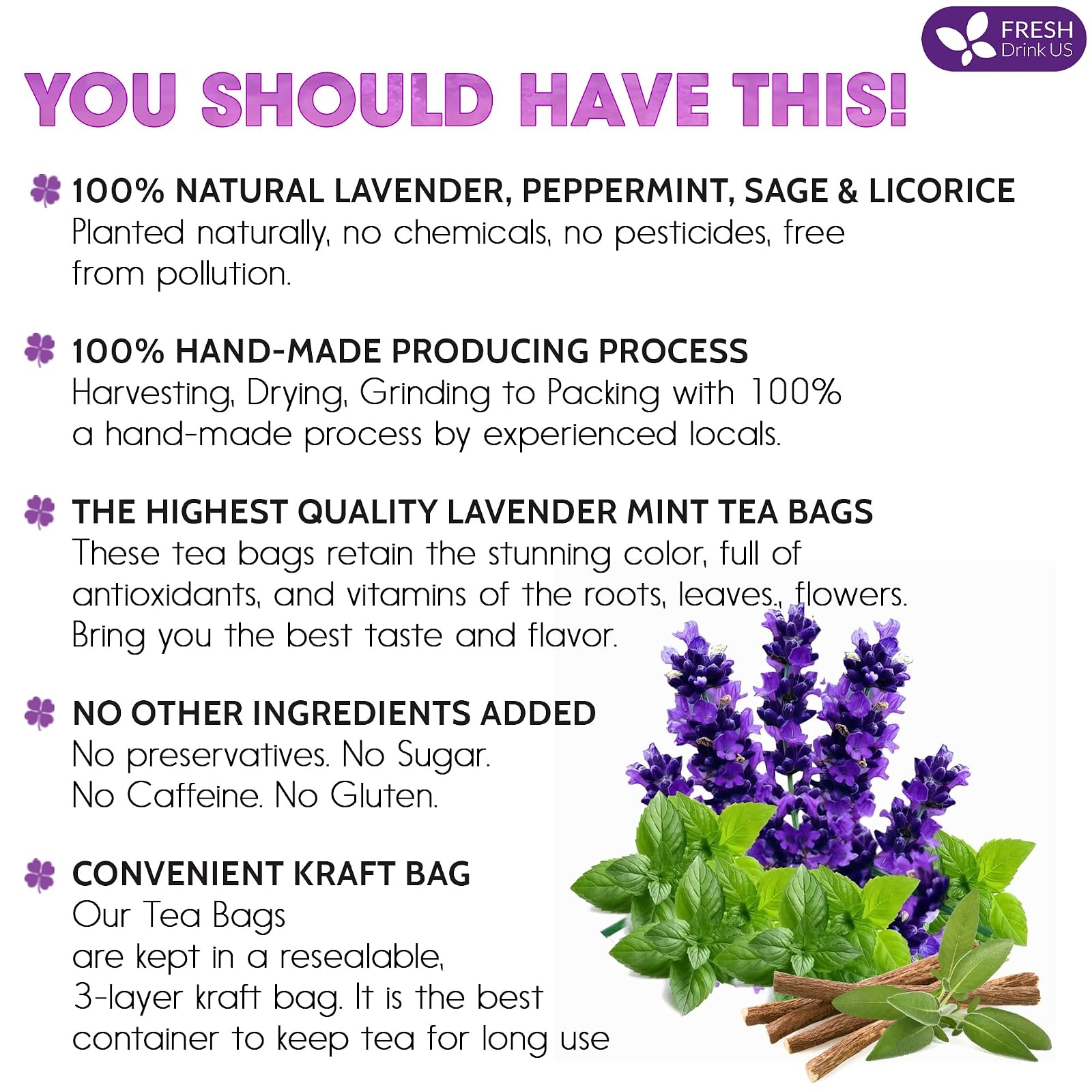 refreshing lavender mint tea bags