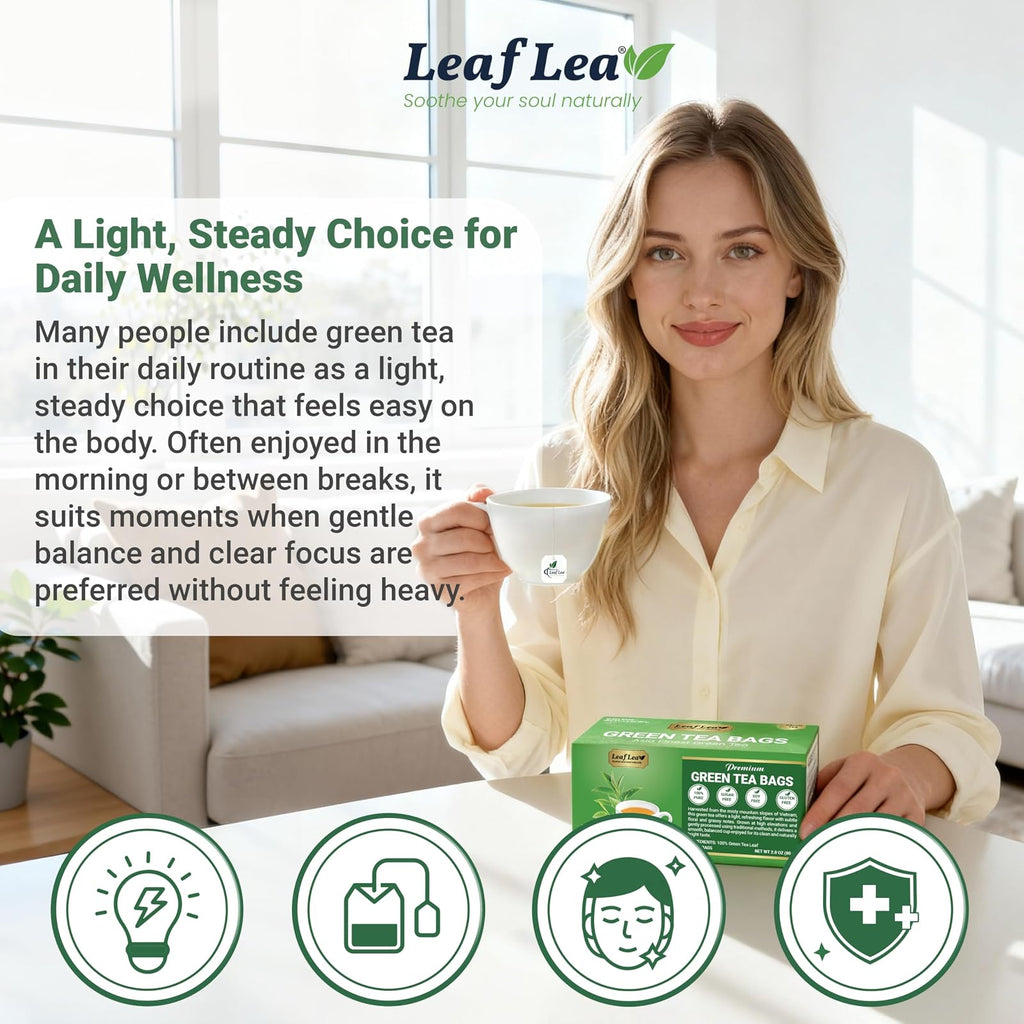 Refreshing LeafLea green tea bags