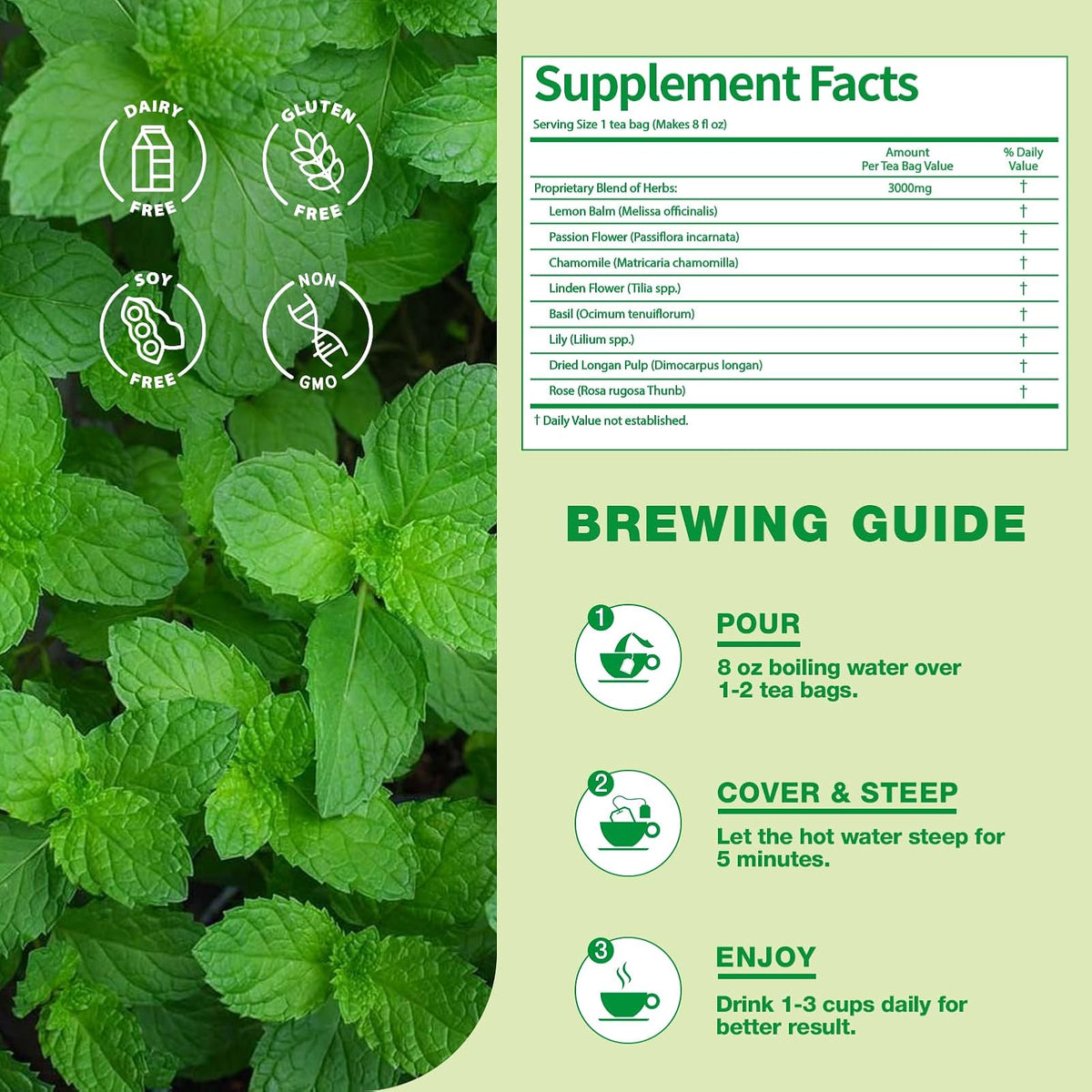refreshing lemon balm tea blend