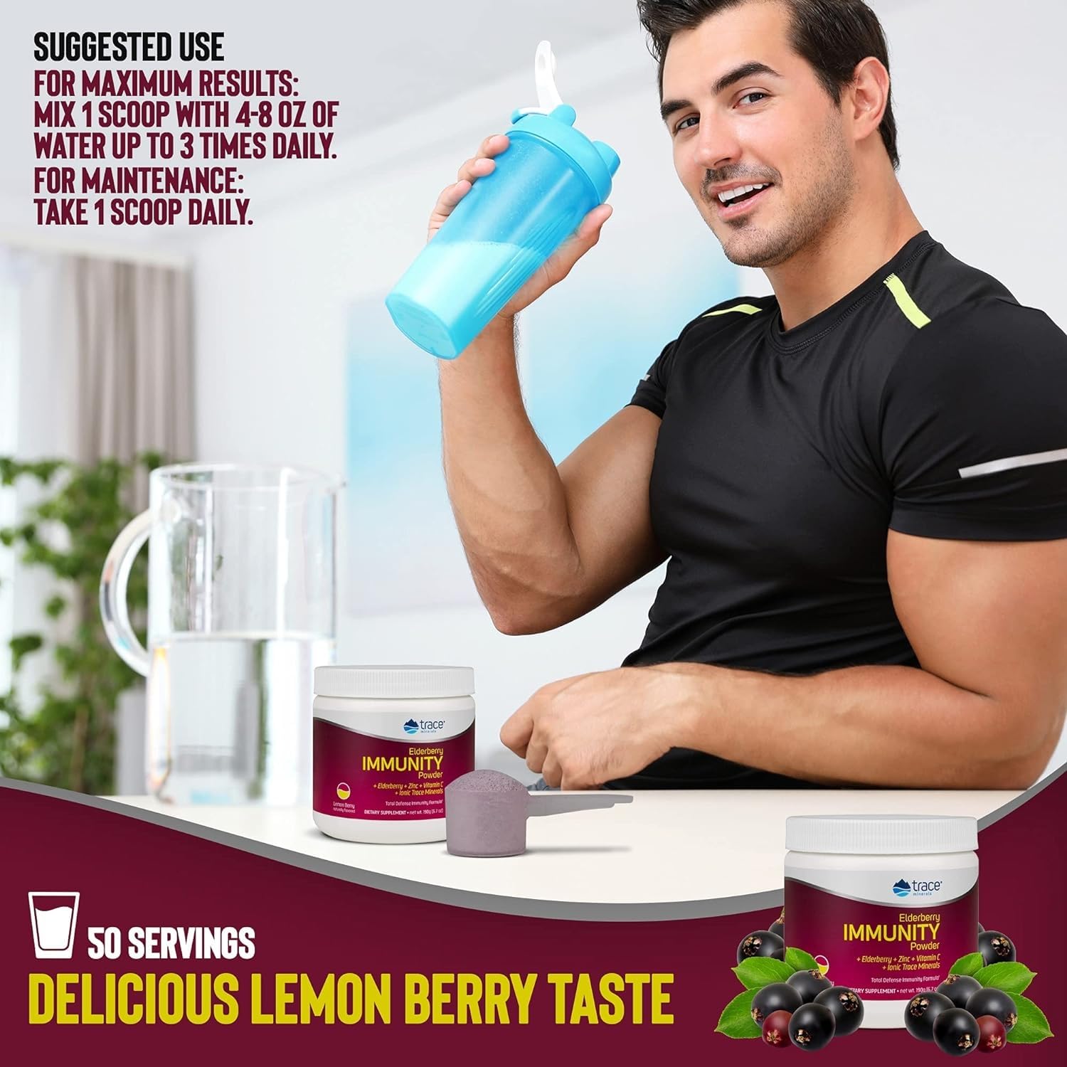 refreshing lemon berry elderberry flavour